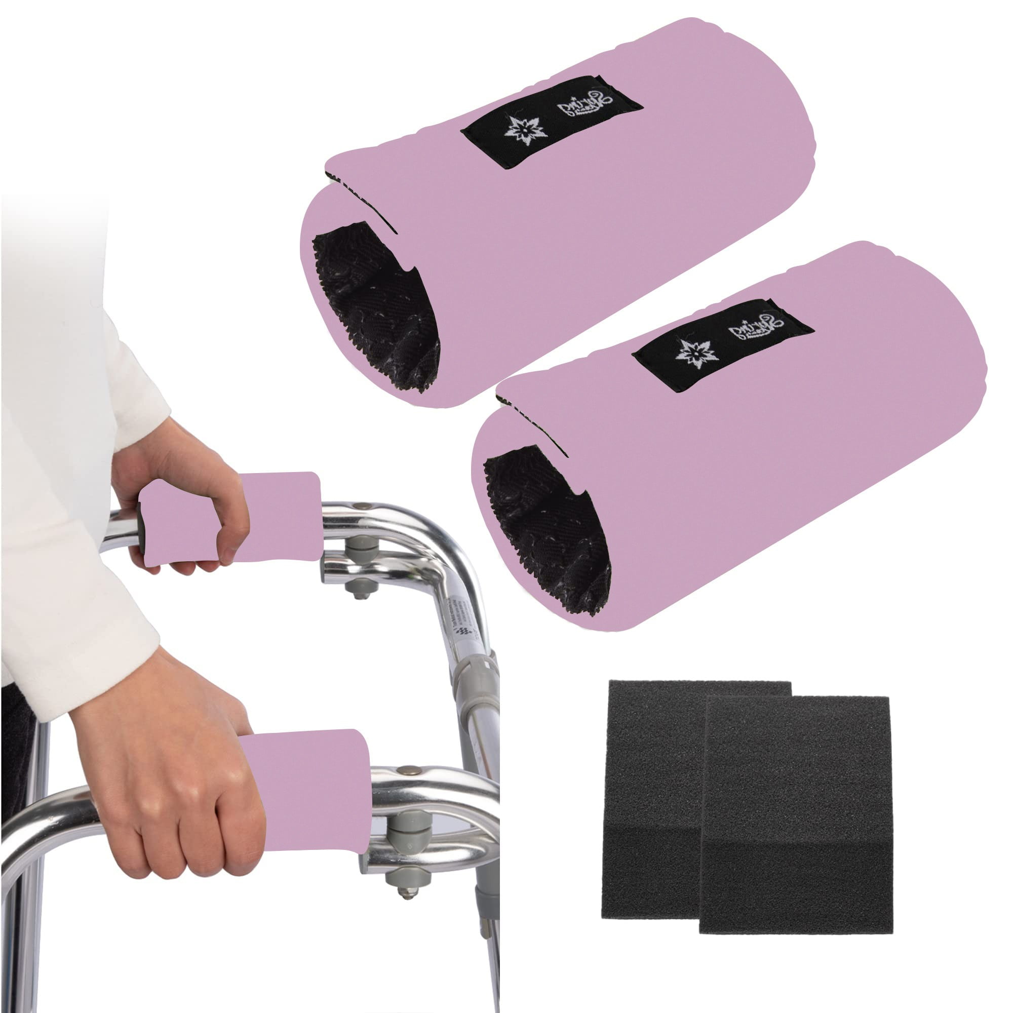 Universal Walker Padded Hand Grip (2 Pack) Covers Non Slip Cushion ...