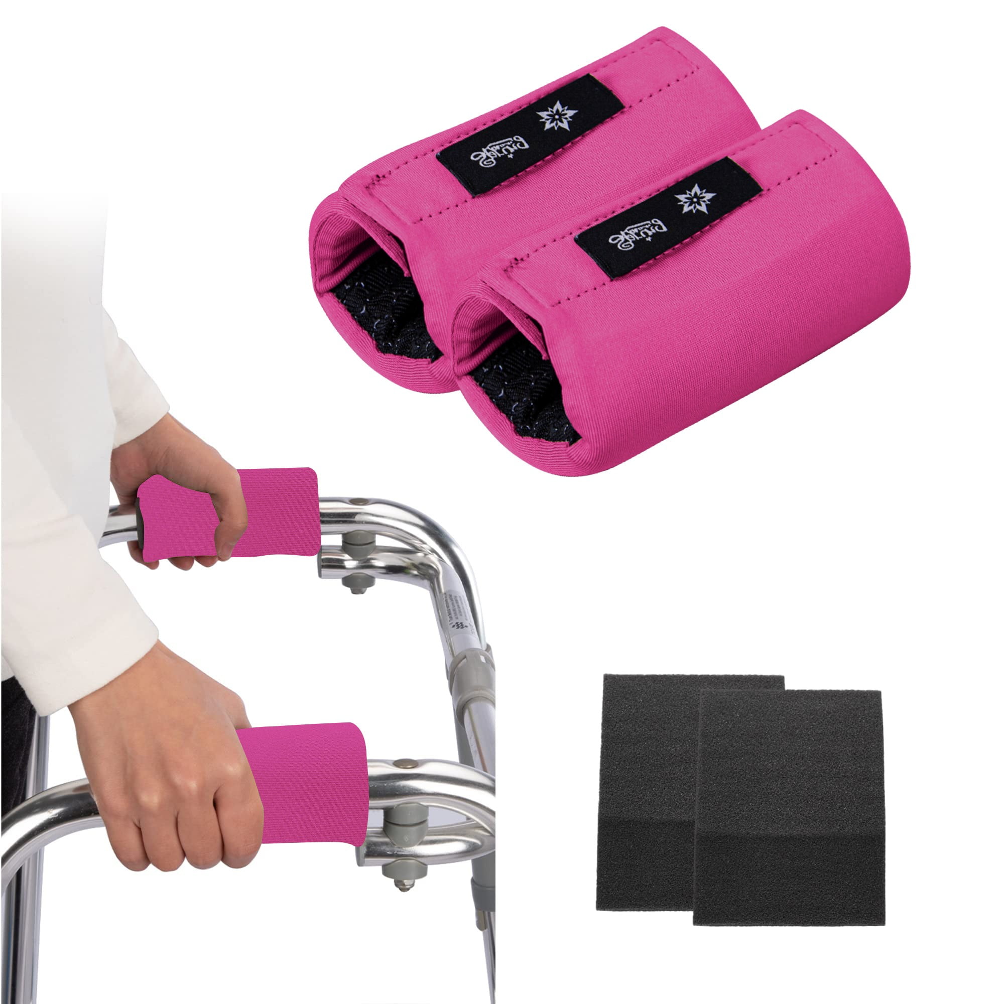 Universal Walker Padded Hand Grip (2 Pack) Covers Non Slip Cushion ...