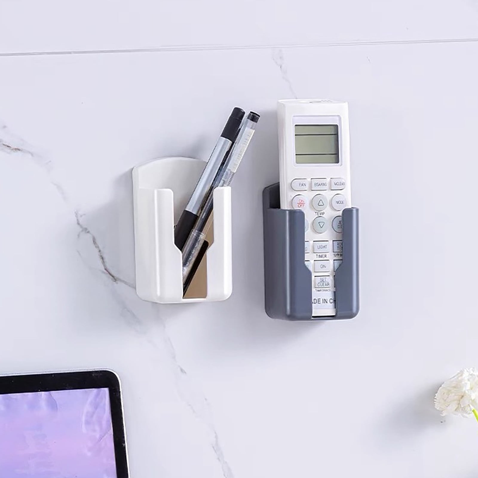 Universal Wall Mount Storage Box - No Drill Adhesive Remote Control ...