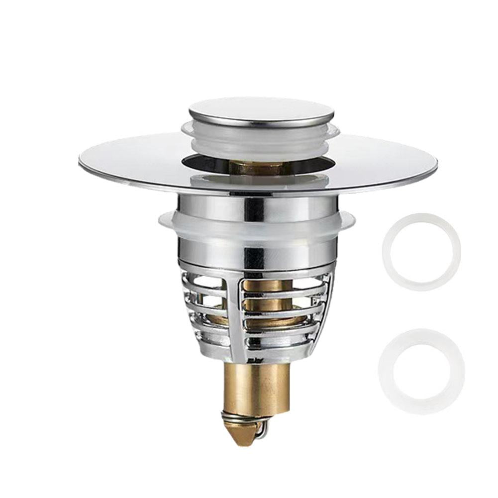Universal Wash Basin Bounce Drain Filter Up Bathroom Sink Plug Drain ...