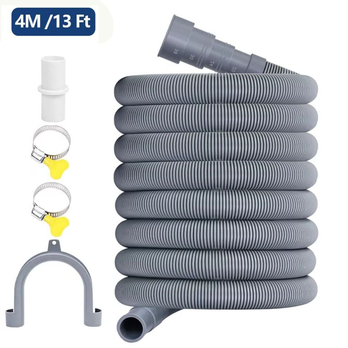 ‌Universal Washing Machine Drain Hose Extension (13ft) Corrugated ...