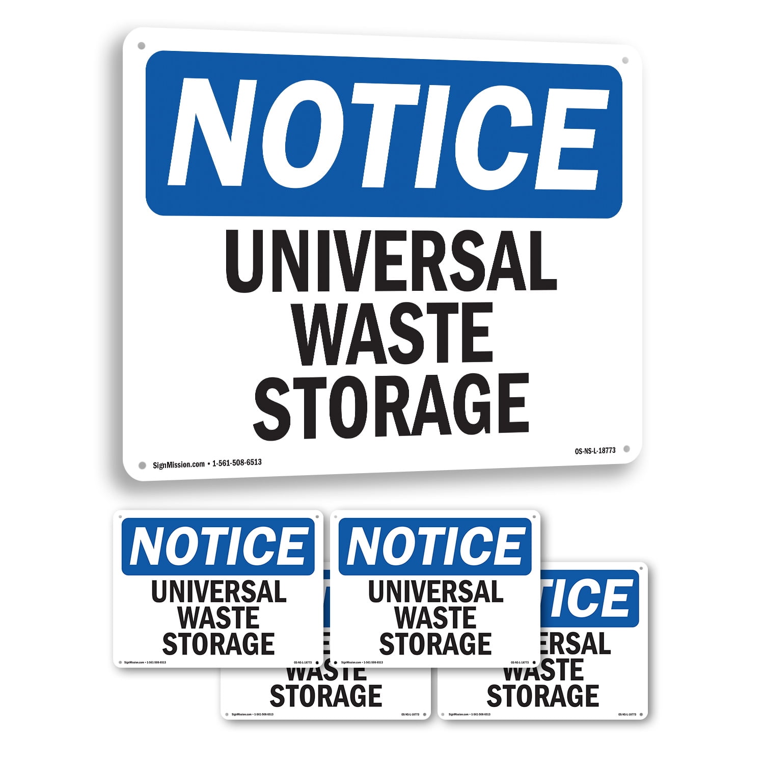 Universal Waste Storage OSHA Notice Aluminum Sign 24 Inch x 18 Inch - 5 ...