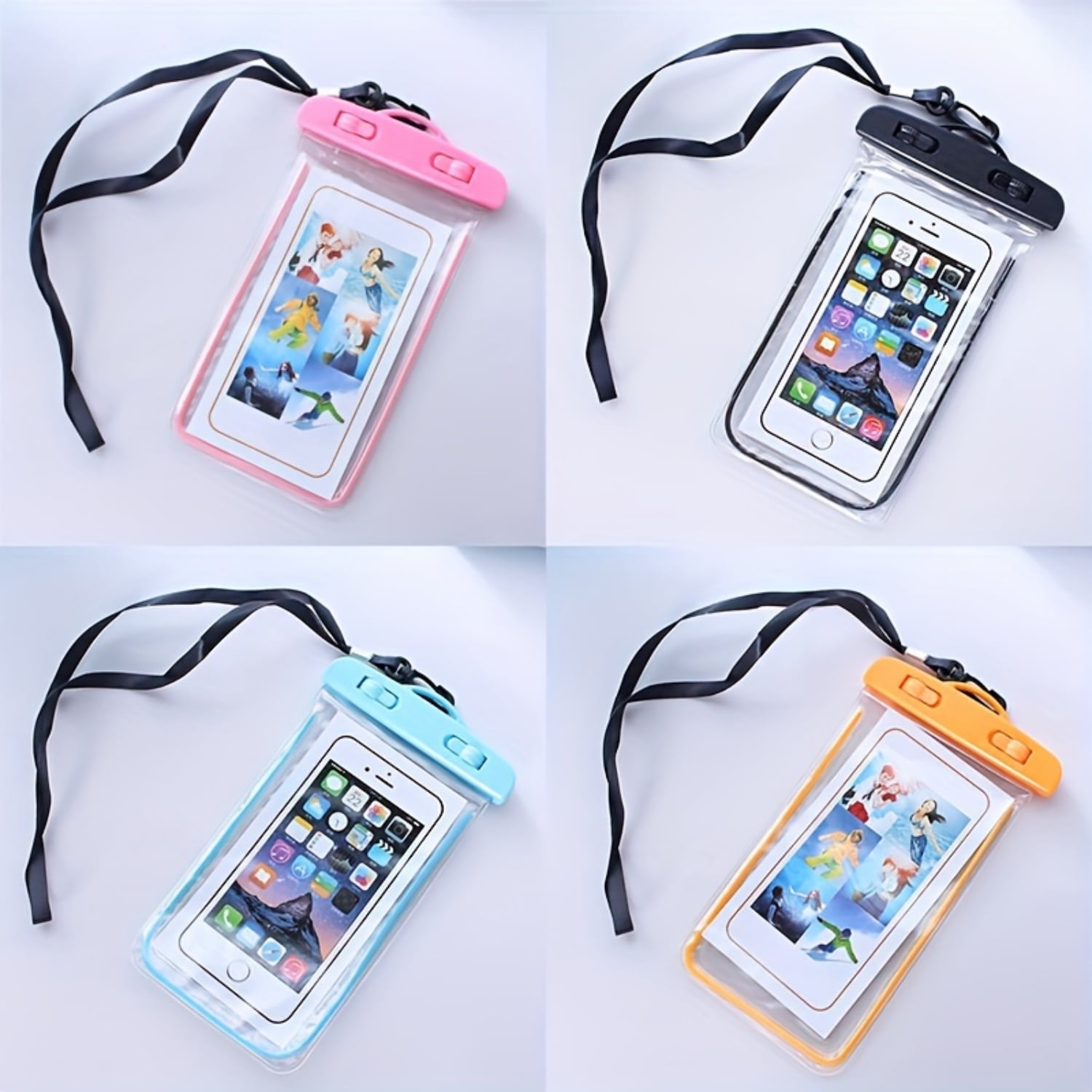Universal Waterproof Phone Pouch Foldable Water-Resistant Dry Bag with ...