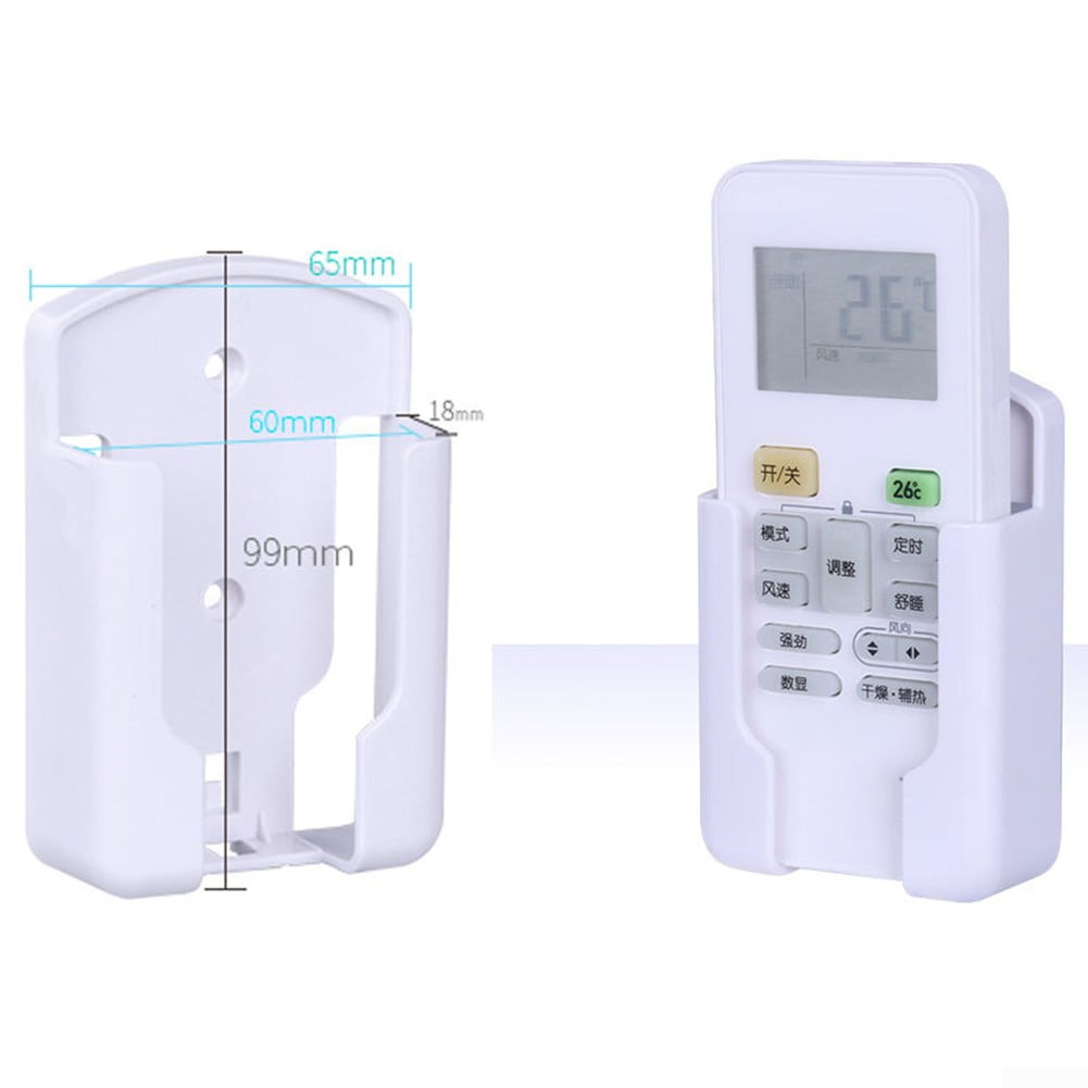 Universal White Air Conditioner Remote Control Holder Wall Mounted Box ...
