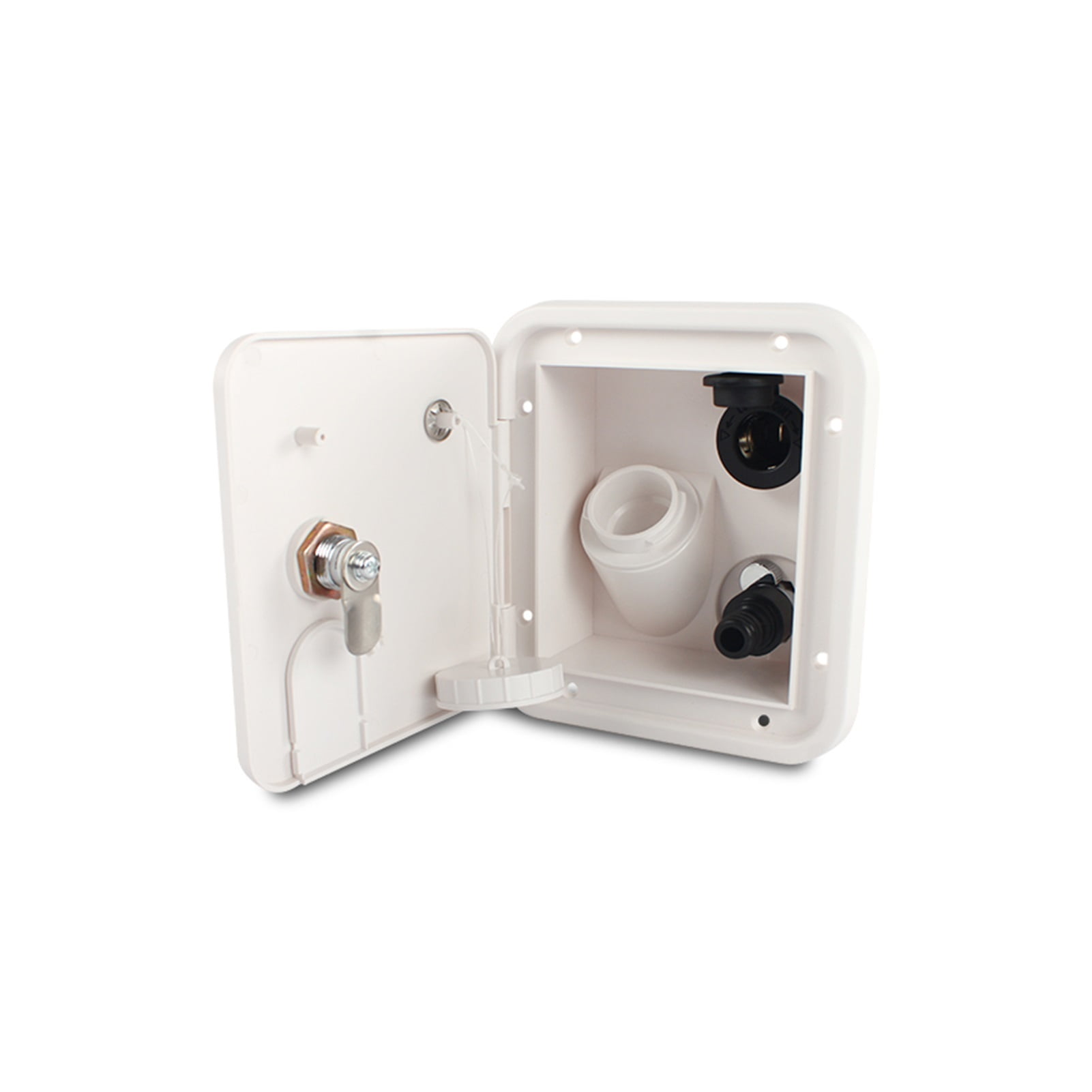 Universal White Gravity Water Hatch/Water intake Fill Dish Lock Keys RV ...