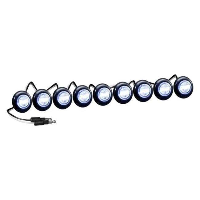 Universal White LED Front Lower Air Dam Light Kit with Smoked Lens ...