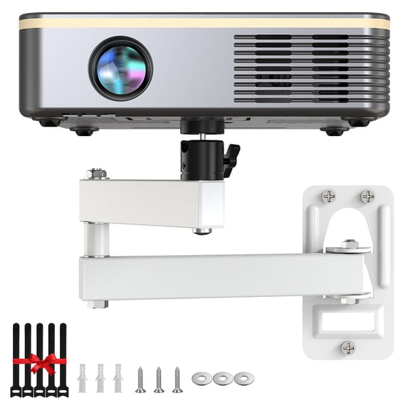 Universal White Porjector Mount Foldable Projector Wall Mount 1/4 ...