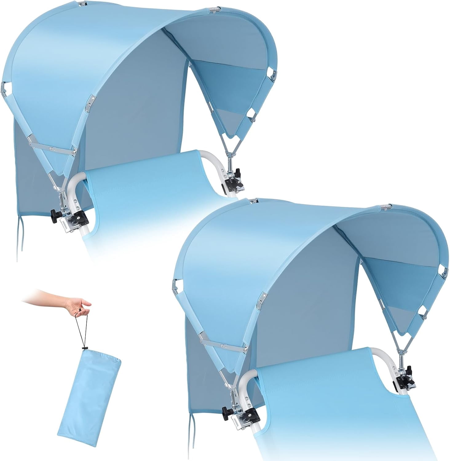 Universal Wind-Resistant Chair Umbrella Canopy, Foldable Portable UPF ...