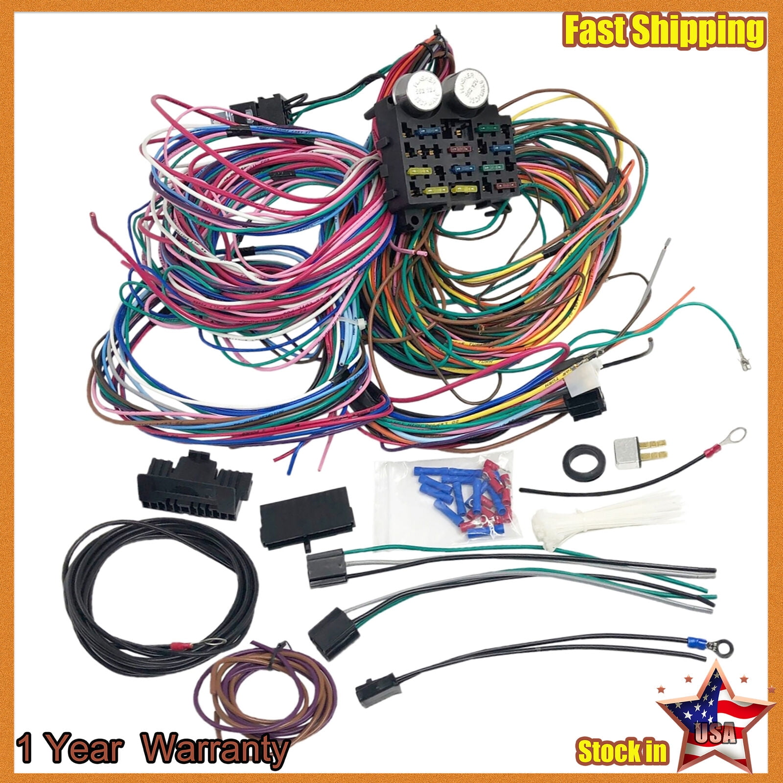 Universal Wire 12 Circuit Wiring Harness Fit Chevy Mopar Ford Street ...