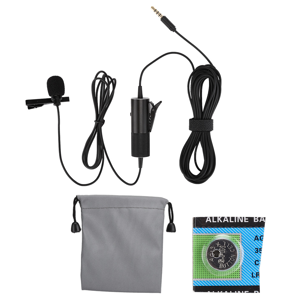 Universal Wired Collar Clip Condenser Microphone Mini Studio Audio Mic ...