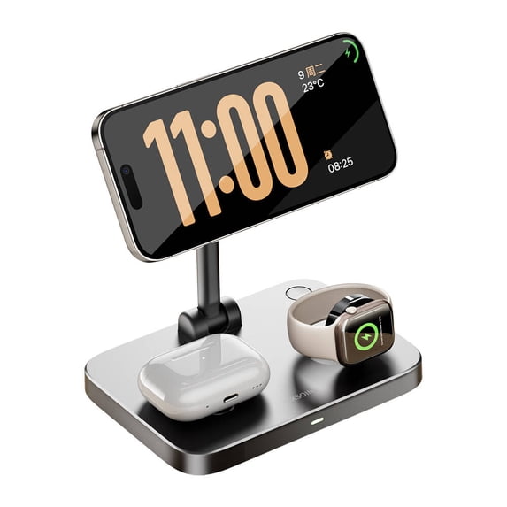 Universal Wireless Charger 3 in 1 Fast Charging Base，15W Fast Wireless ...