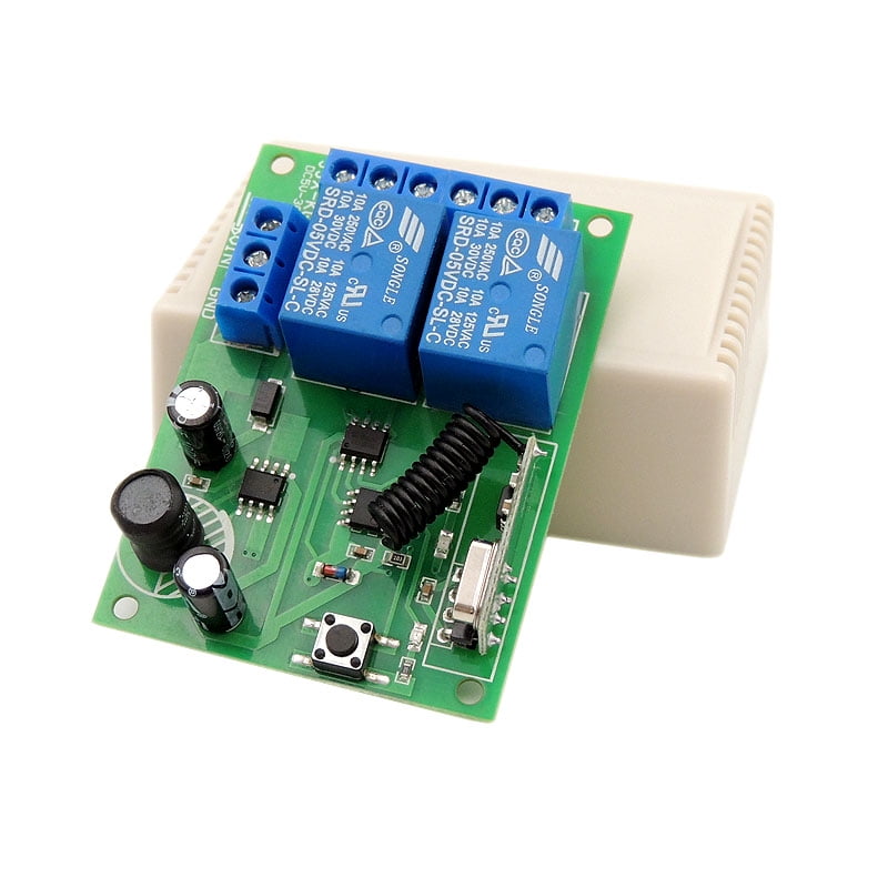 Universal Wireless Remote Control 433Mhz DC6V 12V 24V 2CH rf Relay and ...