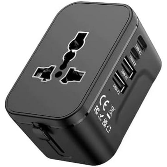Universal Worldwide Travel Plug Adapter (Black) – PD20W International ...
