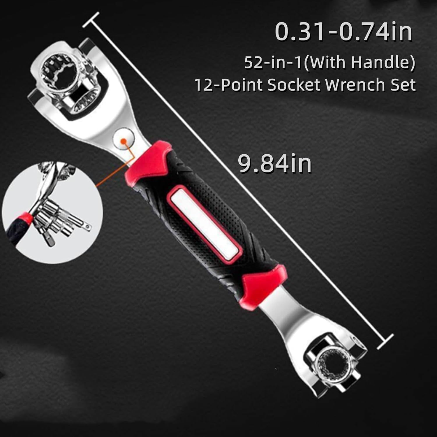 Universal Wrench 52 in 1 Socket Wrench Tool with Multifunction 360 ...