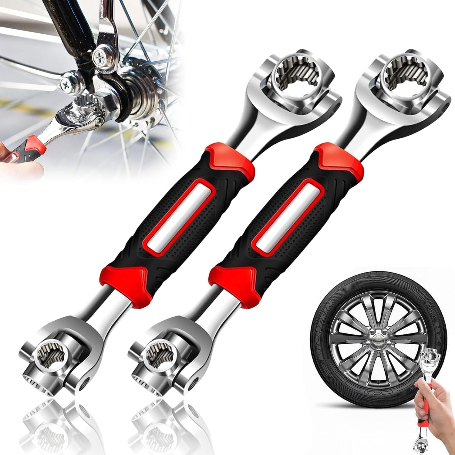 Universal Wrench 52-in-1 Socket Wrench Tool (12-tooth), sockets can ...