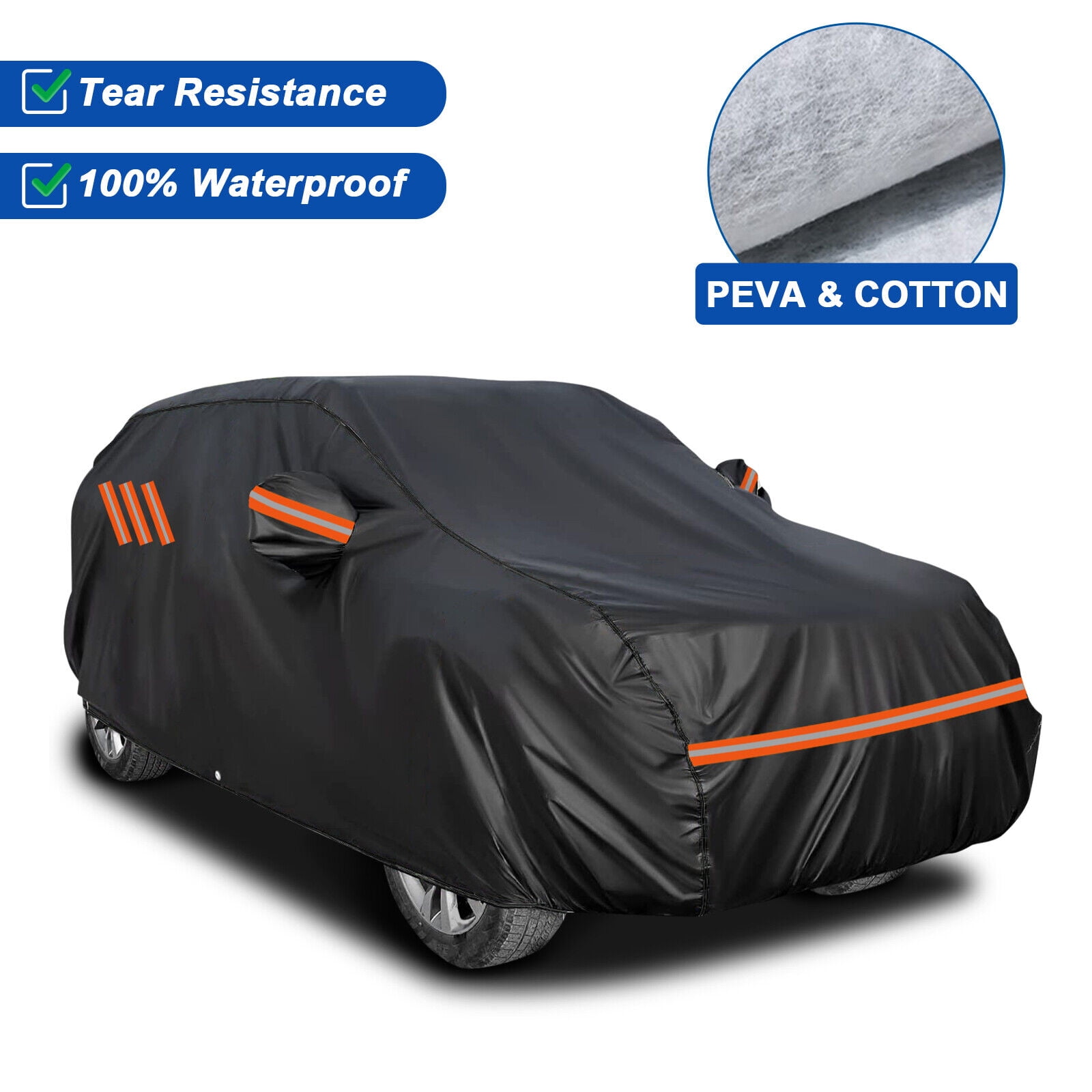 Universal XL Full SUV Car Cover Upgraded PEVA&Cotton Outdoor Rain UV ...
