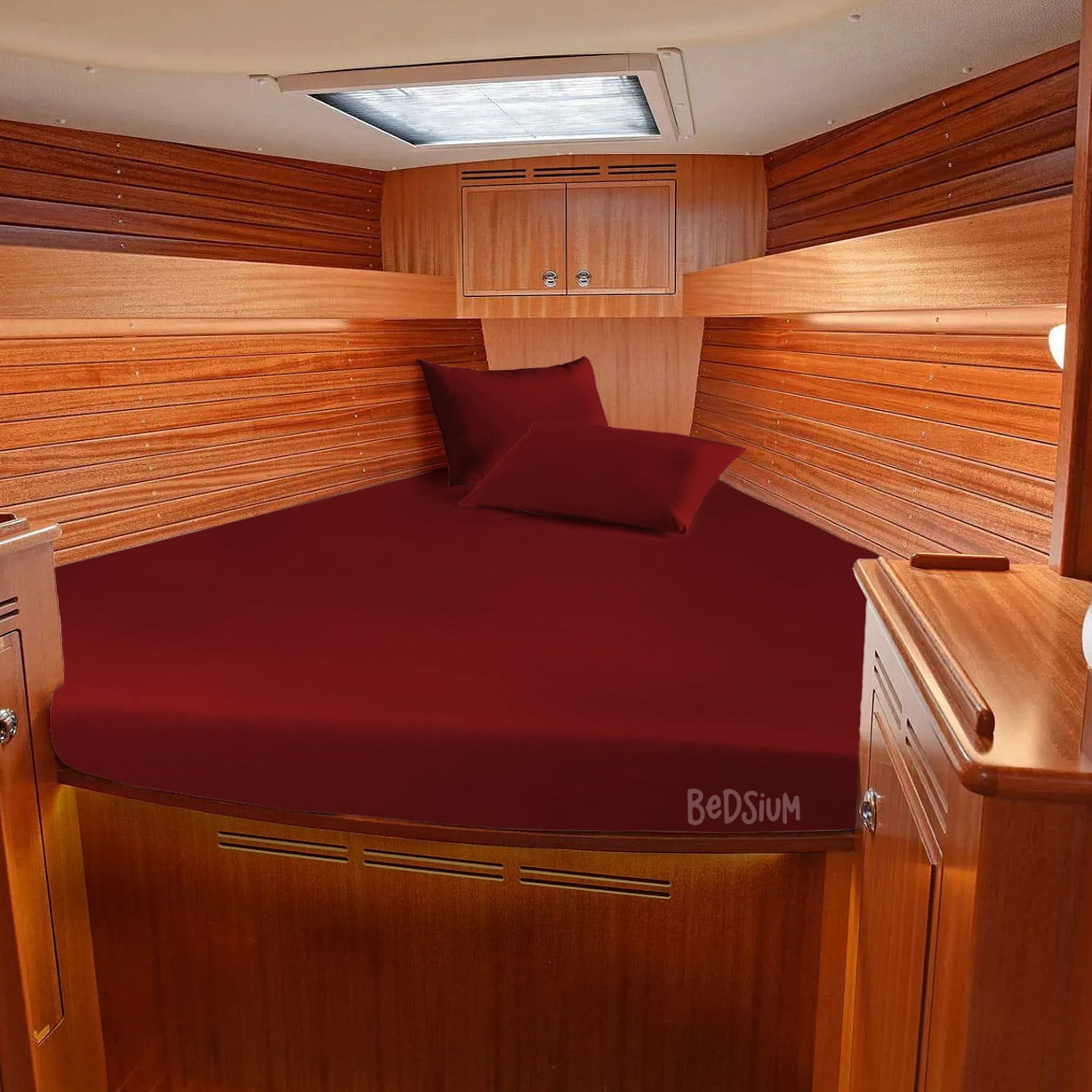 Universal XL V Berth 4 Piece Bed Sheet set for Boat 600 TC Silky Soft ...