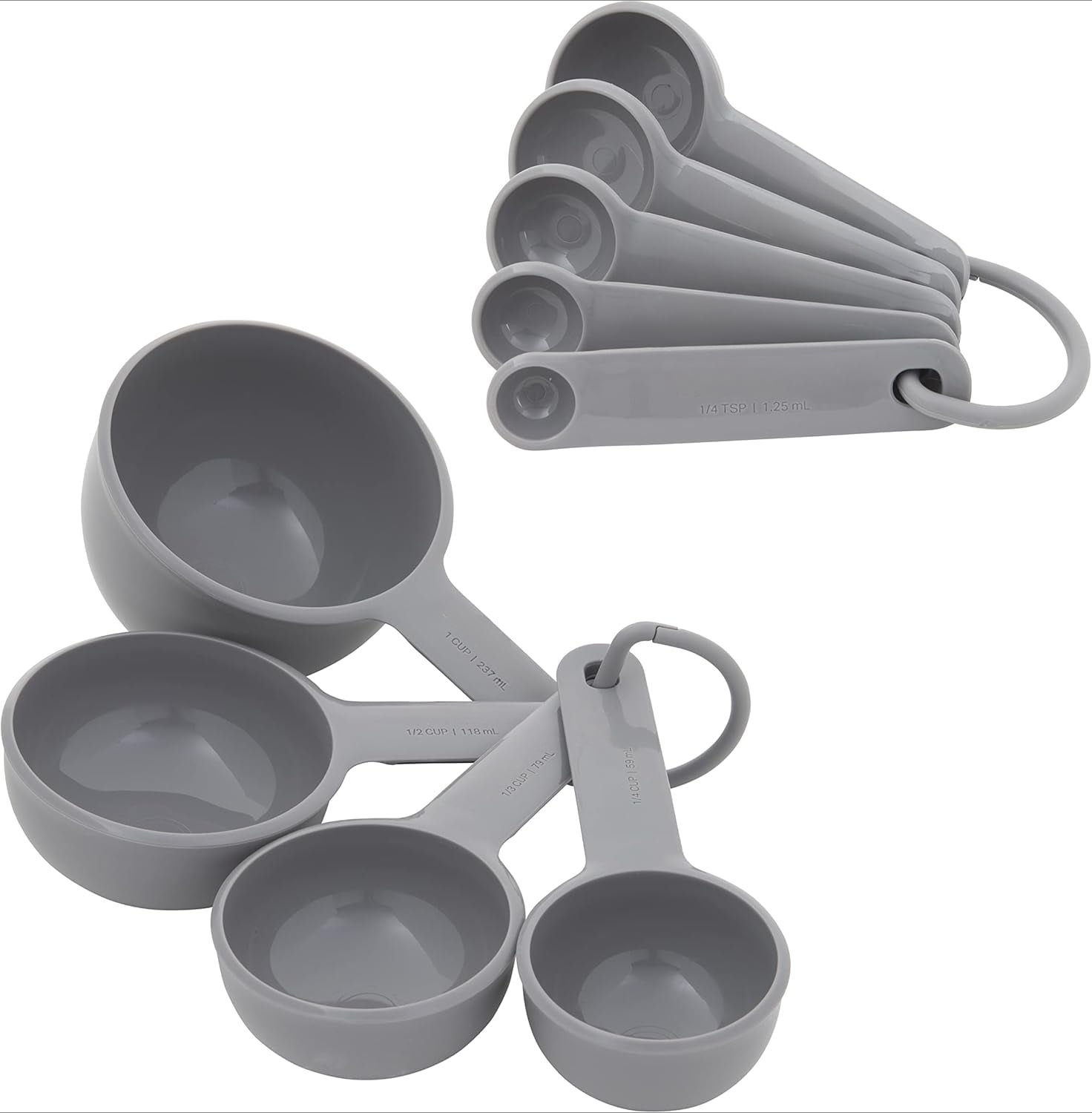 Universal easy to read measuring cup and spoon set, with soft grip ...