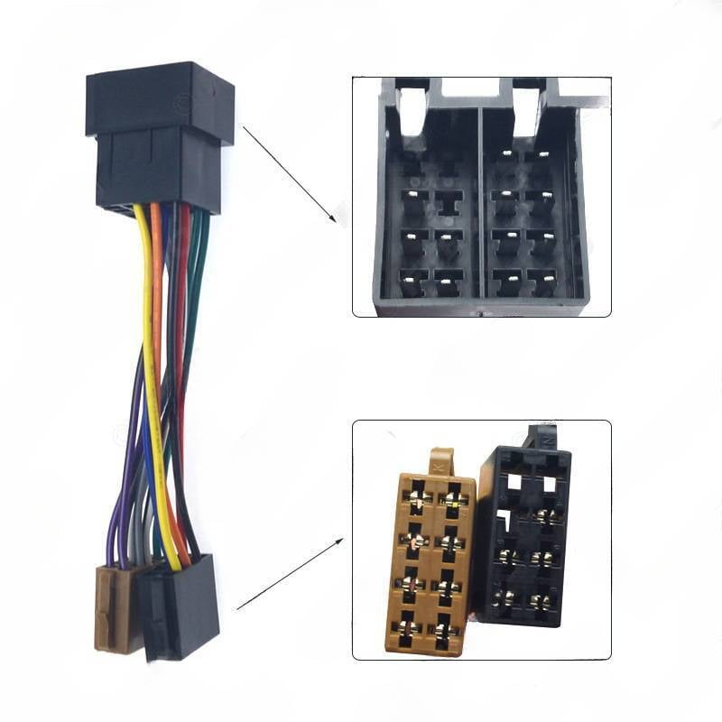 Universal female to male car stereo radio ISO wire harness adapter ISO ...