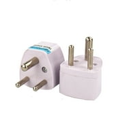 Bates- South Africa Plug Adapter, 2 Pack, White, Type M, Adapter Plug ...