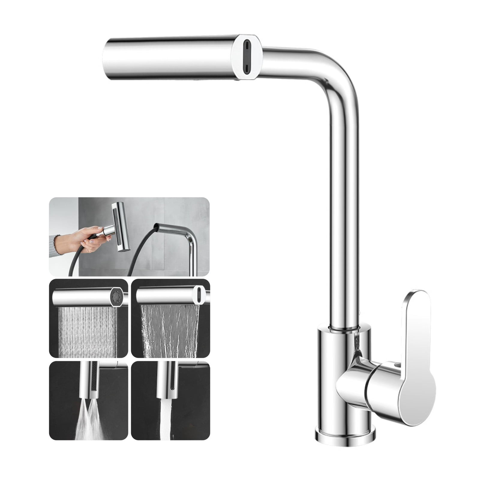 Universal pull-out lifting faucet, rotating kitchen sink, dishwasher ...