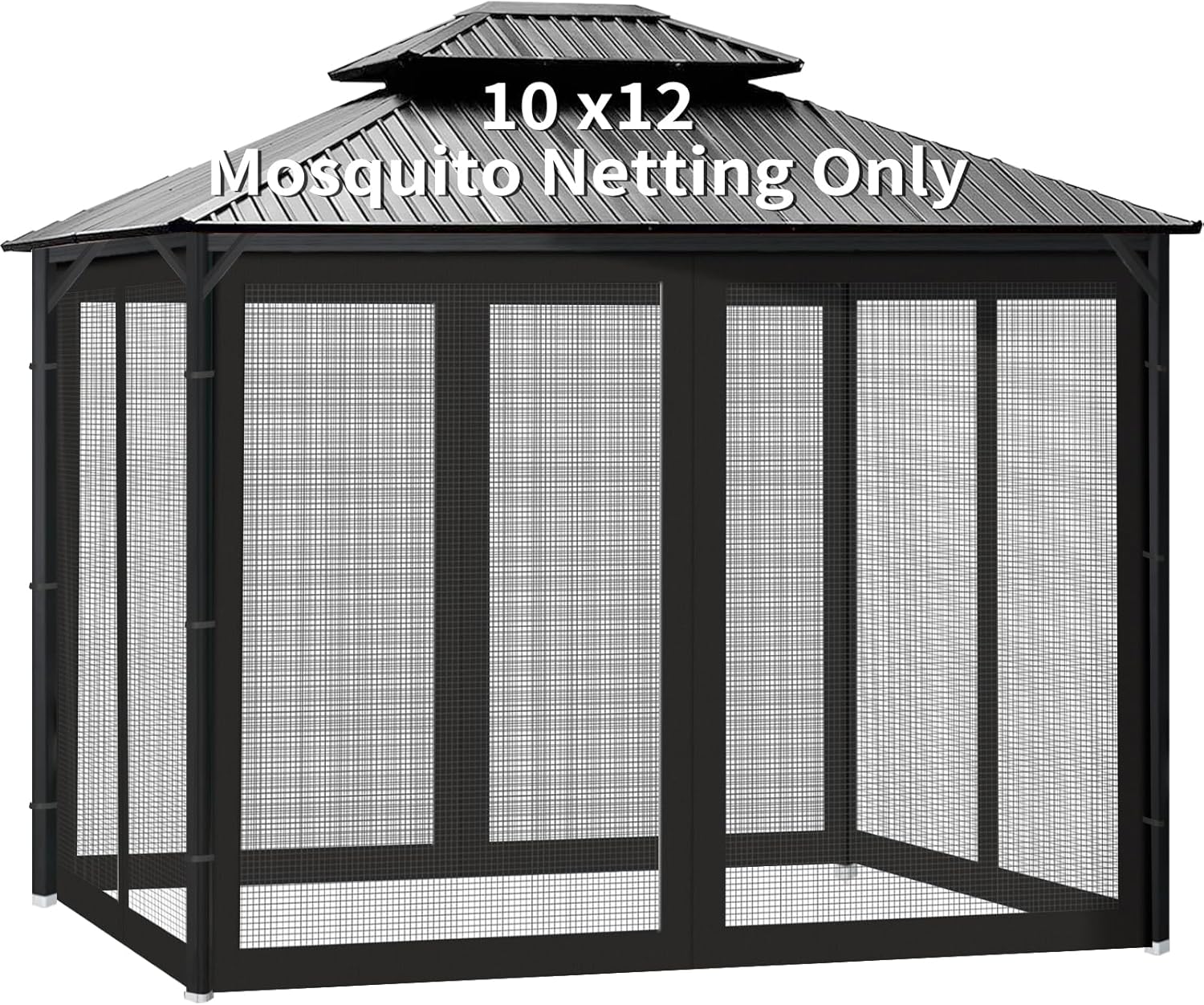 Universal replacement mosquito net for pavilions, outdoor canopy net, 4 ...