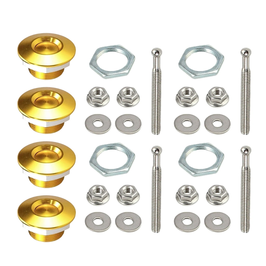 Universally 30mm Car Push Button Bonnet Hood Pins Quick Release Latches ...