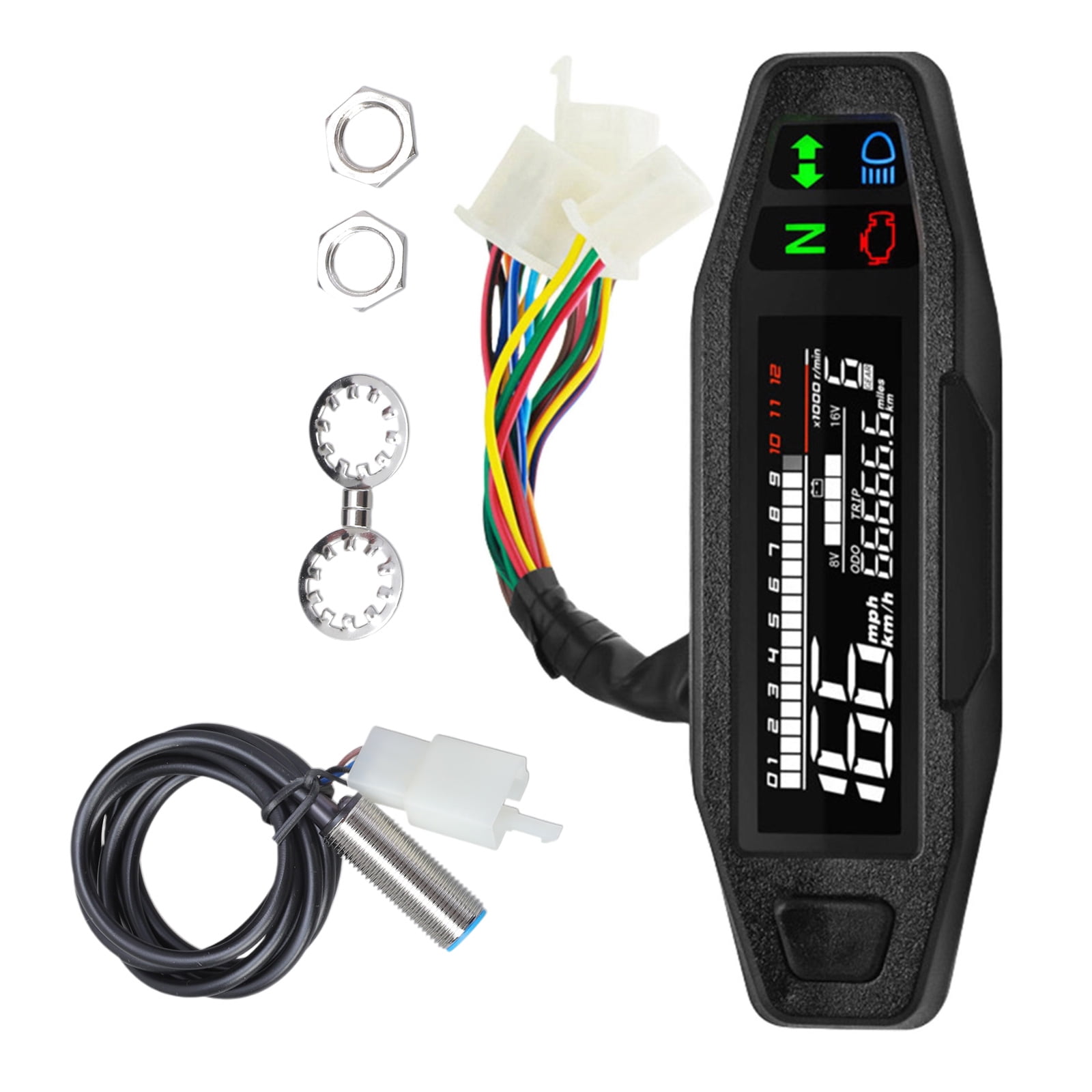 Universally Motorcycle Digital Speedometer LCD Display Carburetor ...
