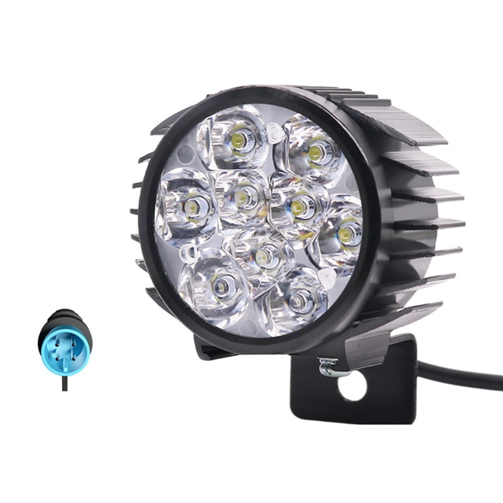 Universals E-Bike LED Headlamp 24-60V Voltage Range 4/9 Beads Spotlight Waterproof SM 3Pin 4Pin ...