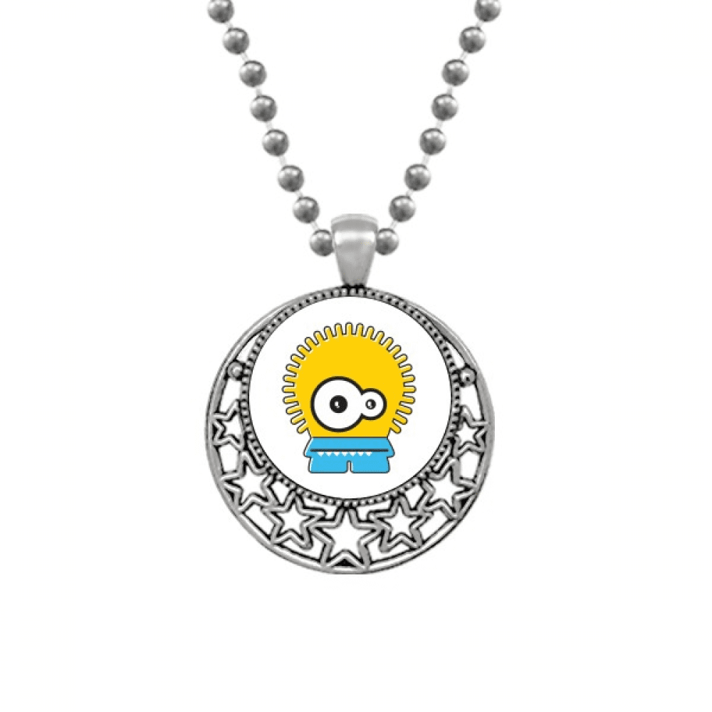 Universe Alien And Monster Yellow Alien Necklaces Pendant Retro Moon ...