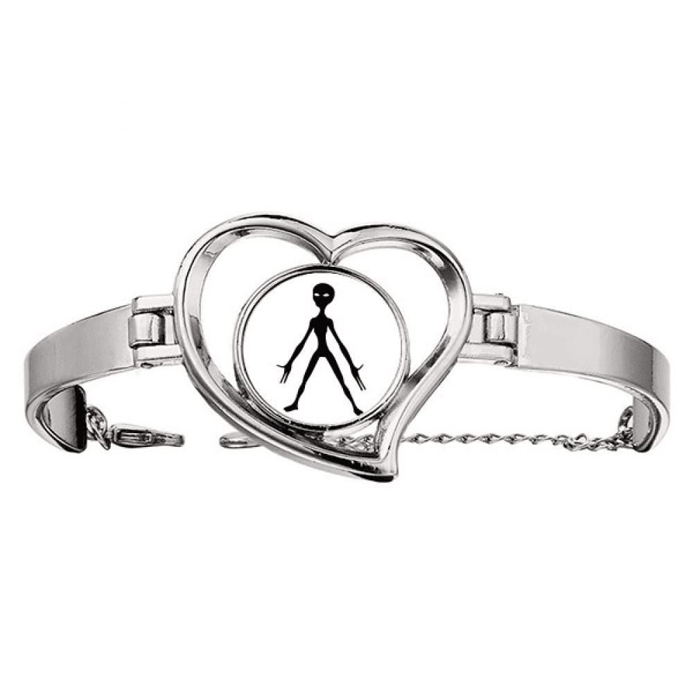 Universe Alien Monster Alien Bracelet Heart Jewelry Wire Bangle ...