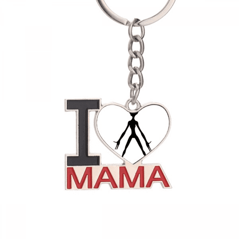 Universe Alien Monster Alien Keychain Metal Keyring Holder Love MAMA ...