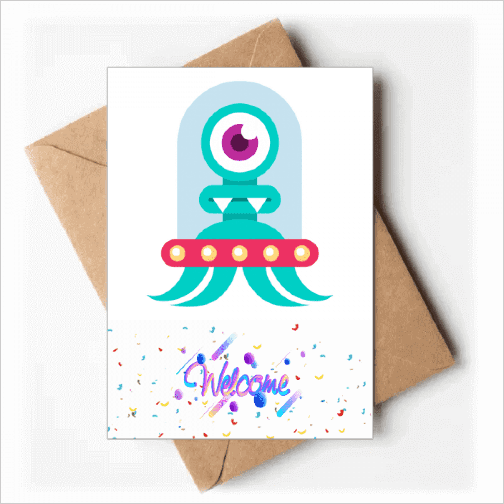 Universe Alien Monster Cyclops Welcome Back Greeting Cards Envelopes ...