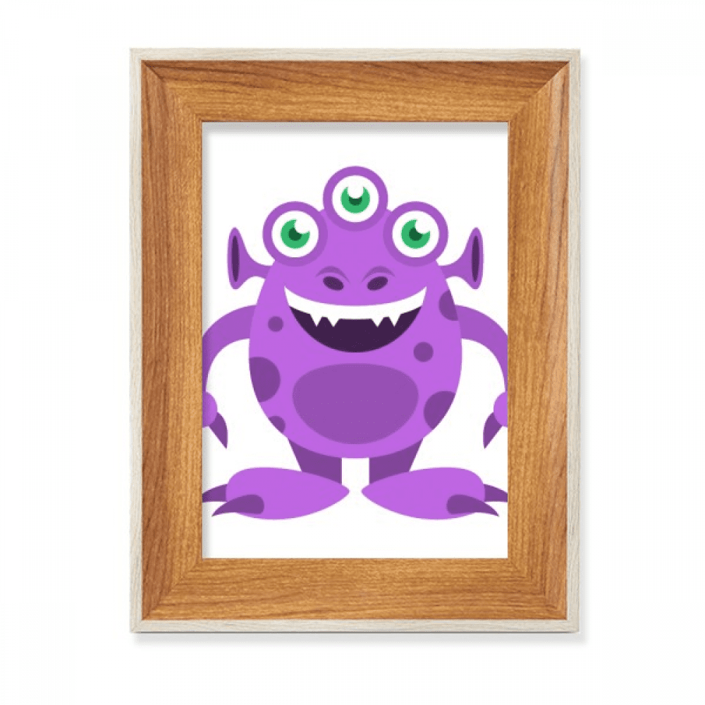 Universe Alien Monster Purple Alien Desktop Wooden Photo Frame Display ...