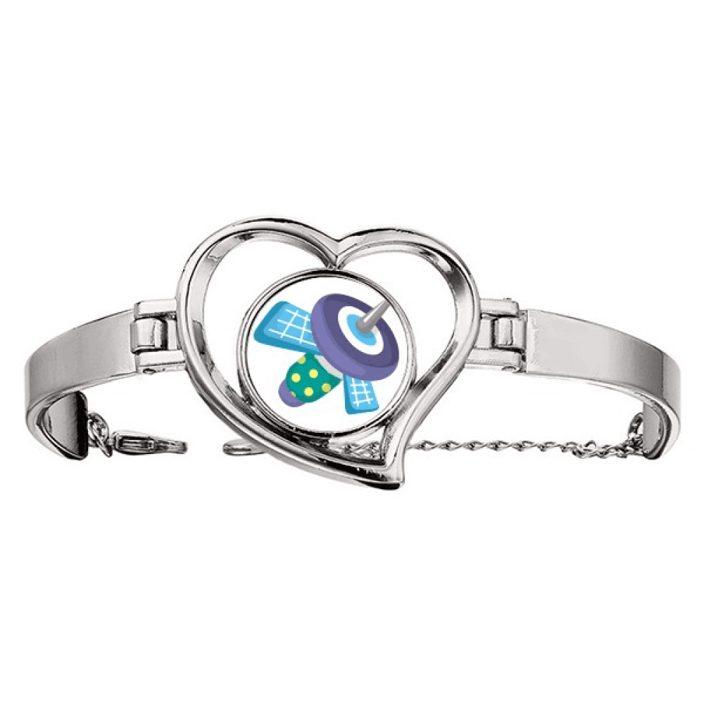 Universe Alien Monster Satellite Bracelet Heart Jewelry Wire Bangle ...