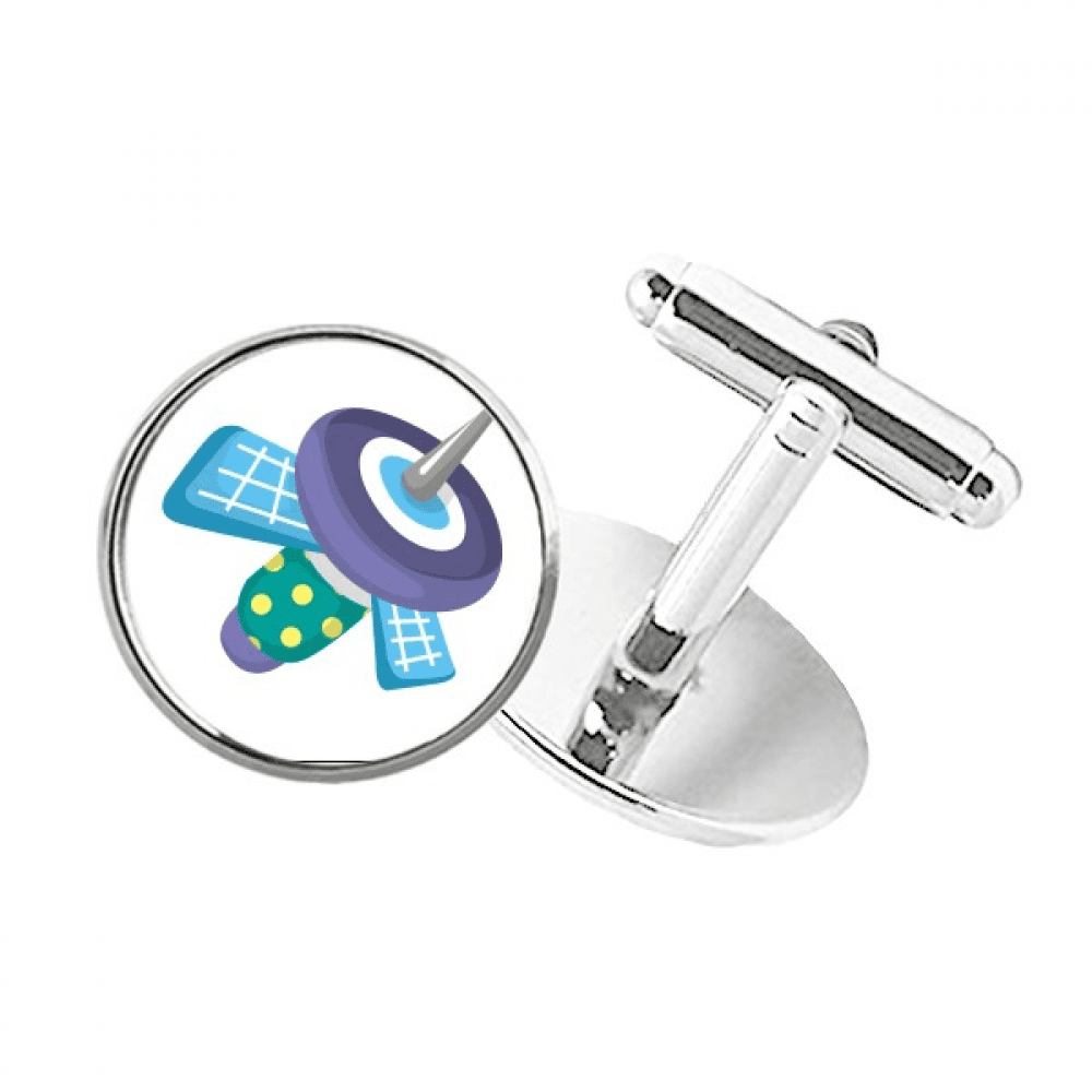 Universe Alien Monster Satellite Round Button Cuff Clip Stud Cufflinks ...