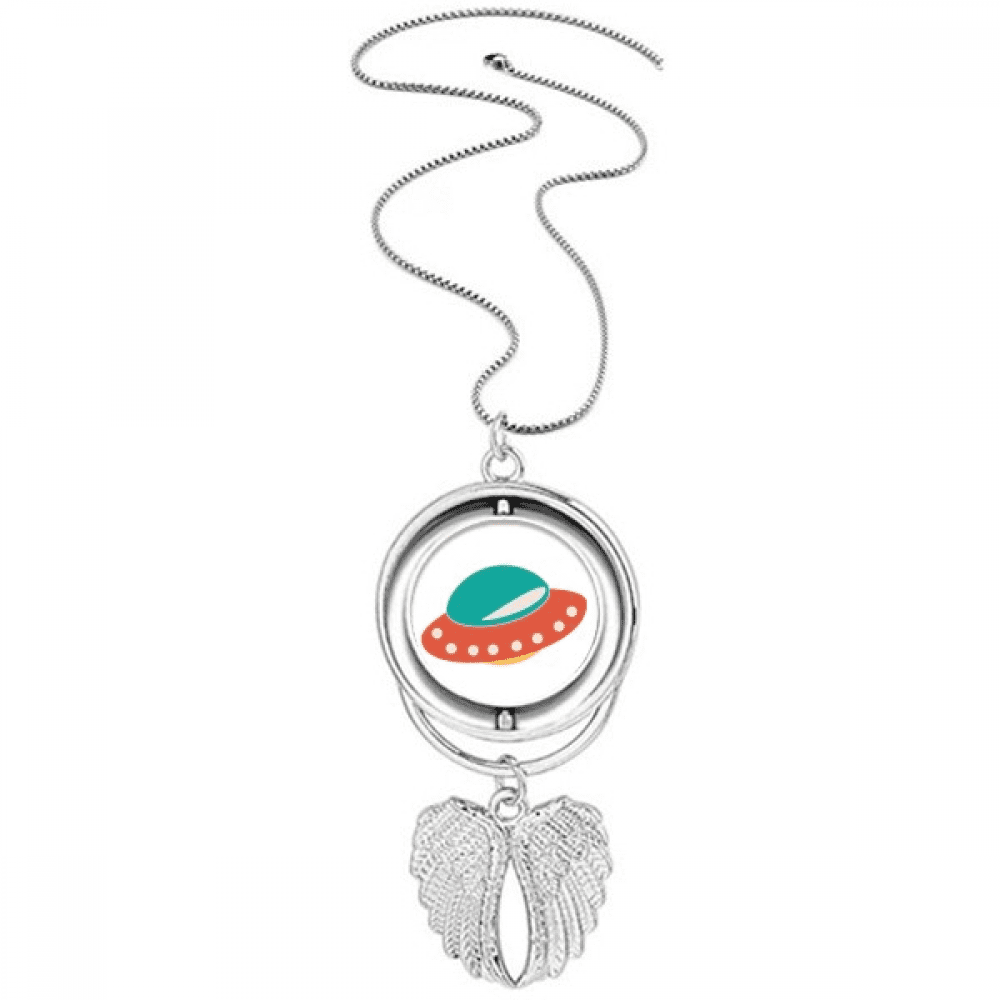 Universe Alien Monster UFO Pendant Angel Wings Rotating Necklace ...