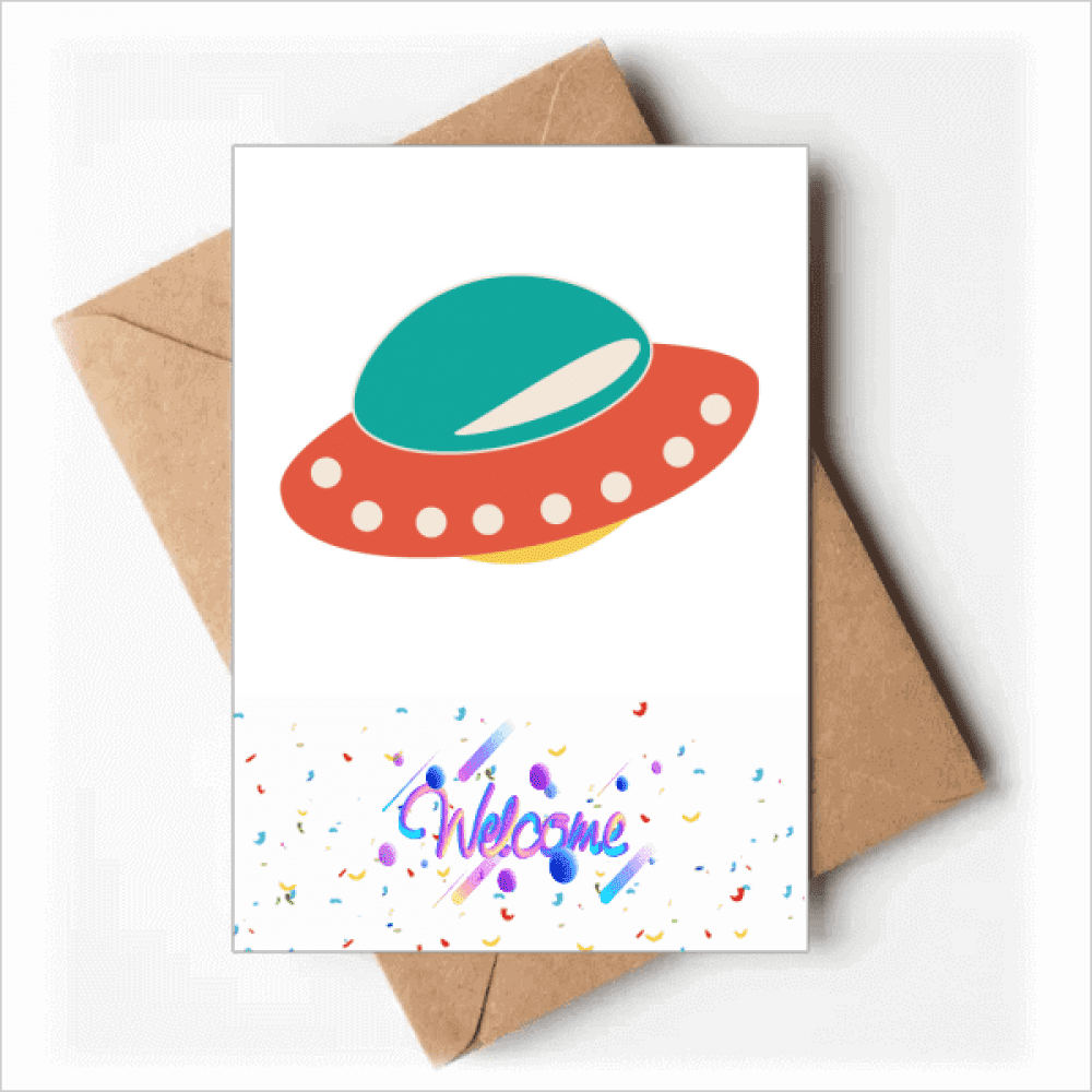 Universe Alien Monster UFO Welcome Back Greeting Cards Envelopes Blank ...