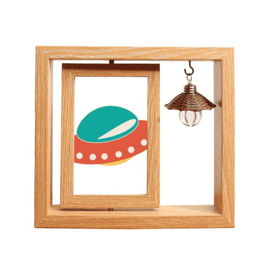 Universe Alien Monster UFO Wooden Rotating Picture Photo Frame 4x6 ...