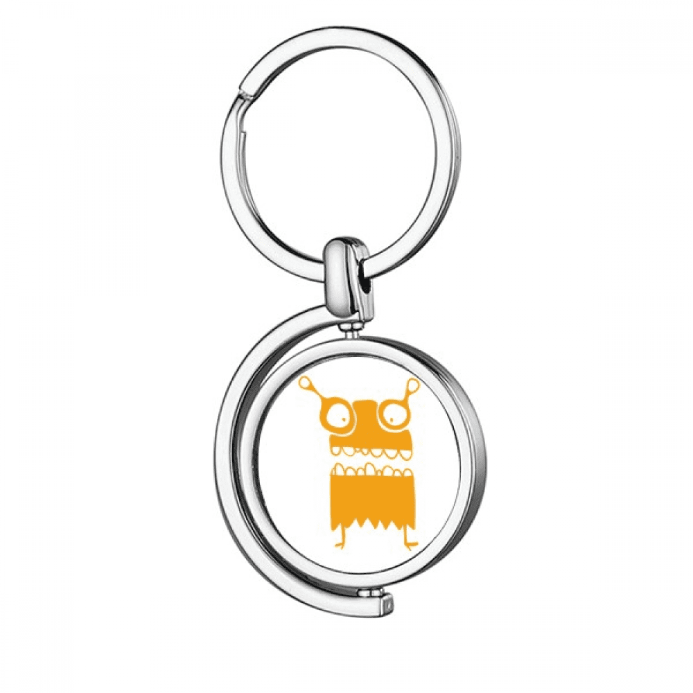 Universe Alien Monster Yellow Creature Rotating Keychain Metal Keyring ...