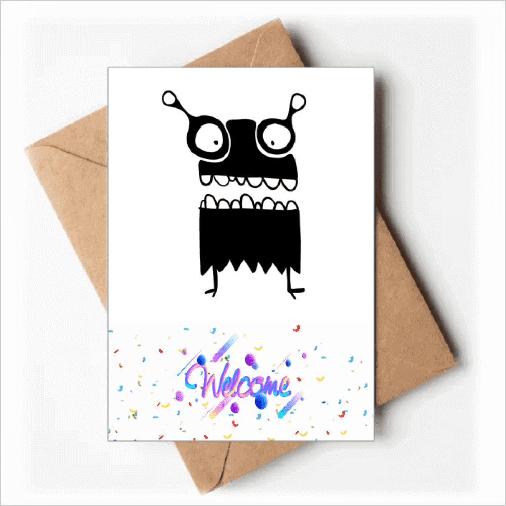 Universe Alien Monster Yellow Creature Welcome Back Greeting Cards ...