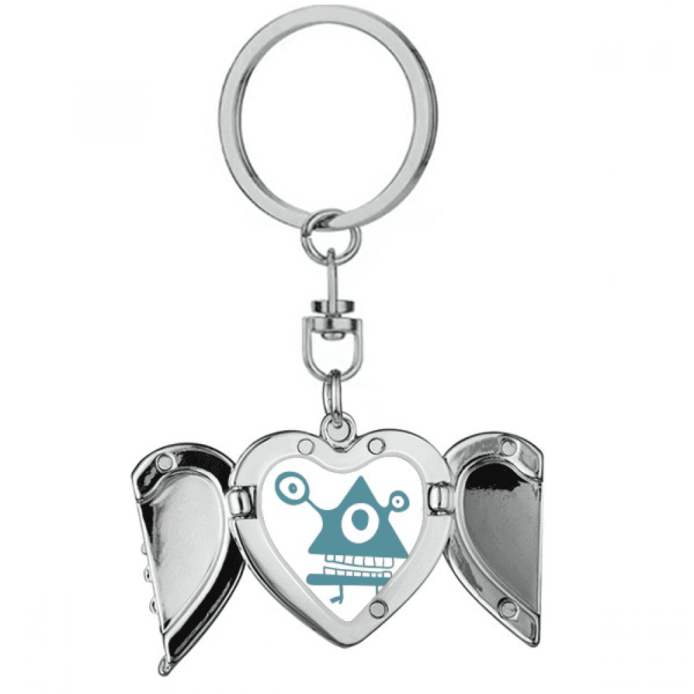 Universe And Alien Cyclops Alien Creature Heart Angel Wing Key Chain ...