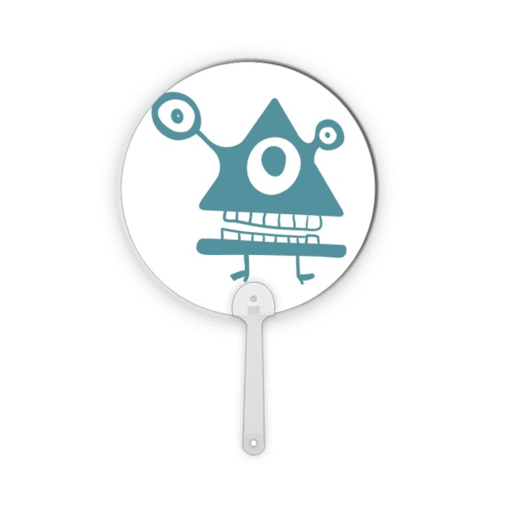Universe And Alien Cyclops Alien Creature Plastic Round Handheld Fan ...