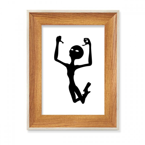 Universe And Alien Jumping Alien Desktop Wooden Photo Frame Display ...