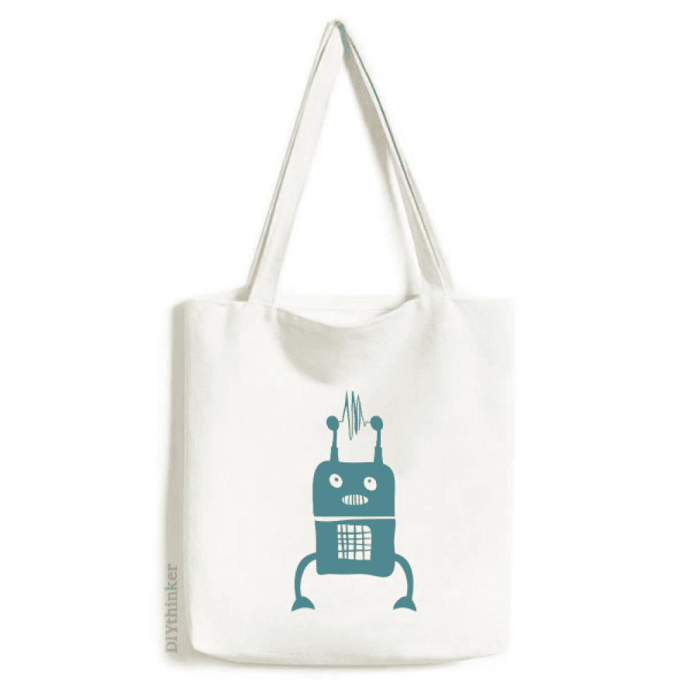 Universe And Alien Robot Art Deco Fashion Tote Canvas Bag Shopping ...