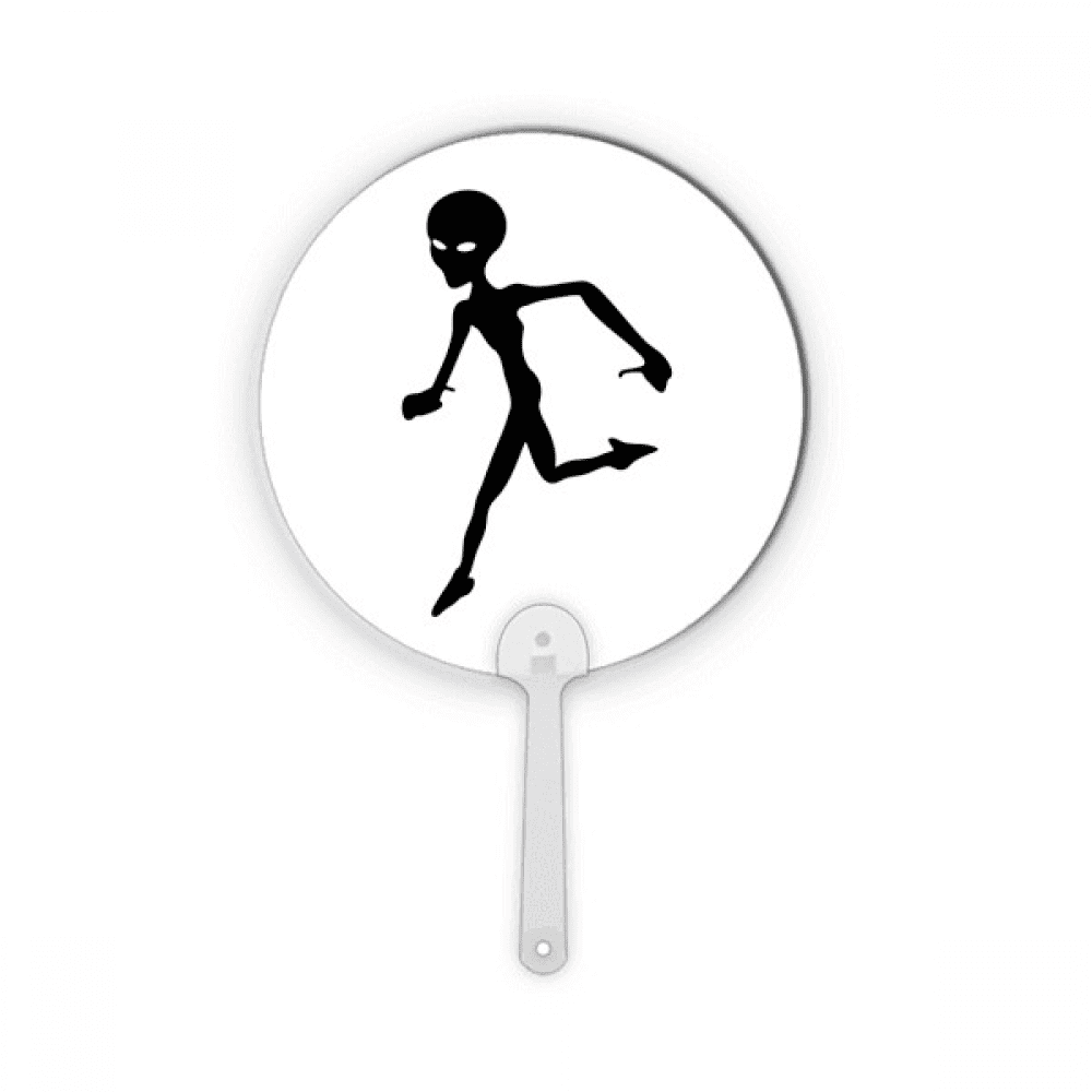 Universe And Alien Running Alien Plastic Round Handheld Fan Decorations ...