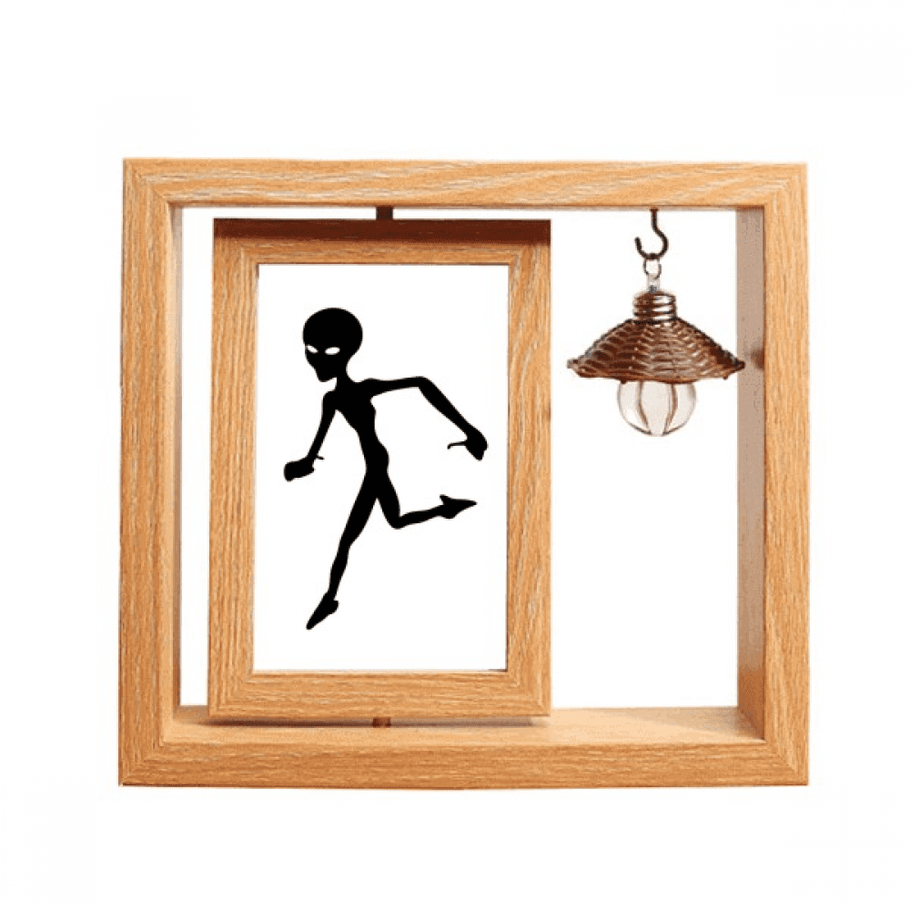 Universe And Alien Running Alien Wooden Rotating Picture Photo Frame ...