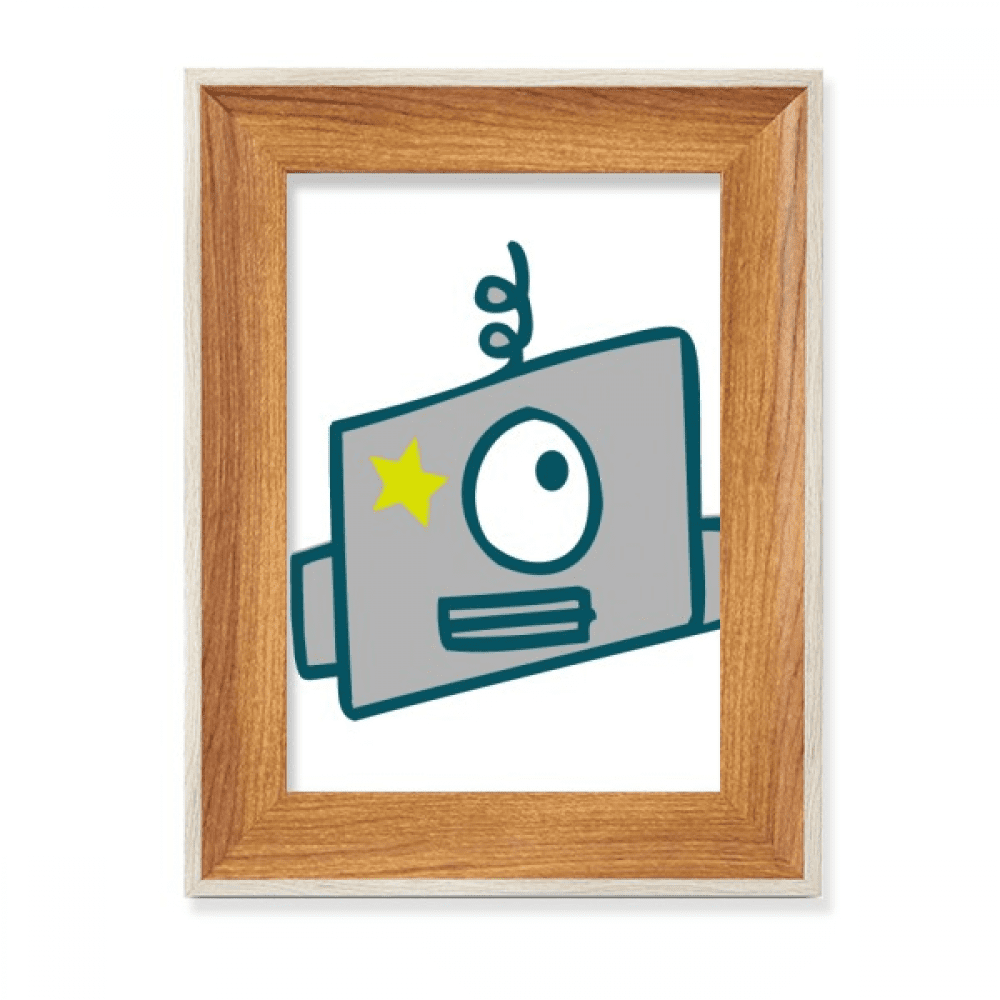 Universe And Alien Single Eye Robot Desktop Wooden Photo Frame Display ...