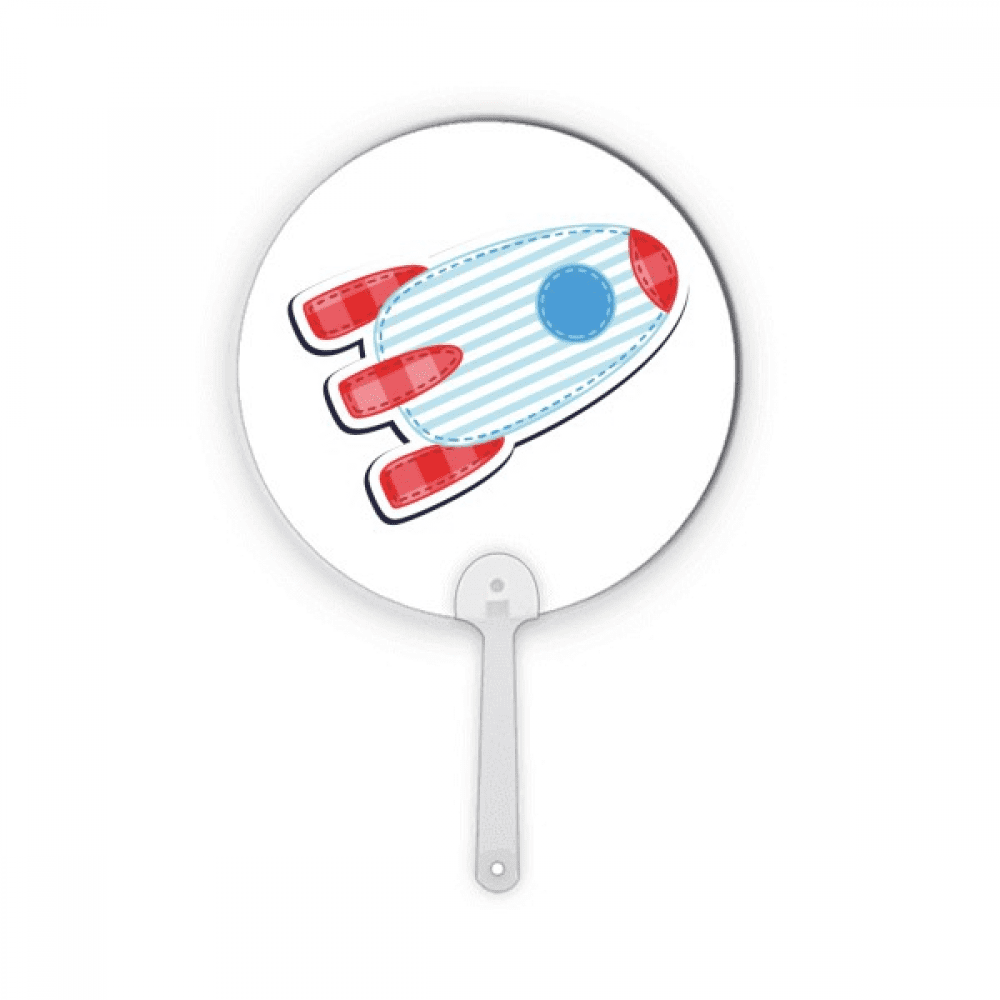 Universe And Alien Spacecraft Plastic Round Handheld Fan Decorations ...