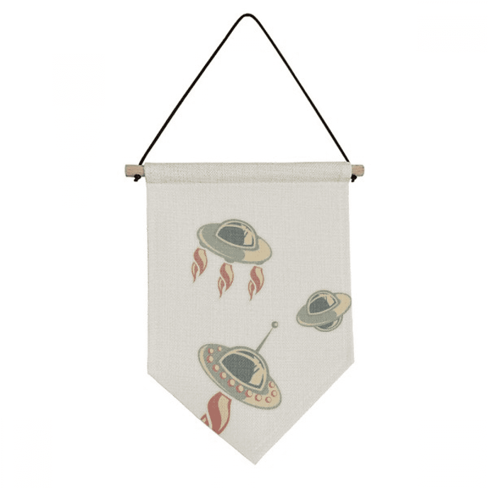 Universe And Alien UFO Art Deco Fashion Canvas Flag Hanging Wall Art ...